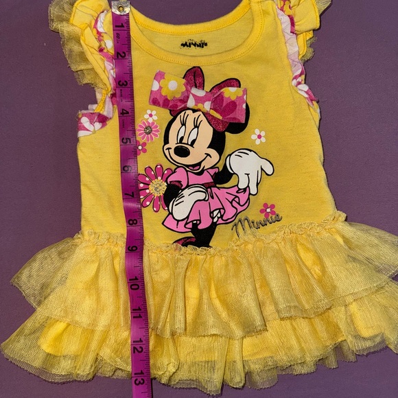 Disney | Shirts & Tops | Disney Yellow Minnie Mouse Tulle Shirt | Poshmark